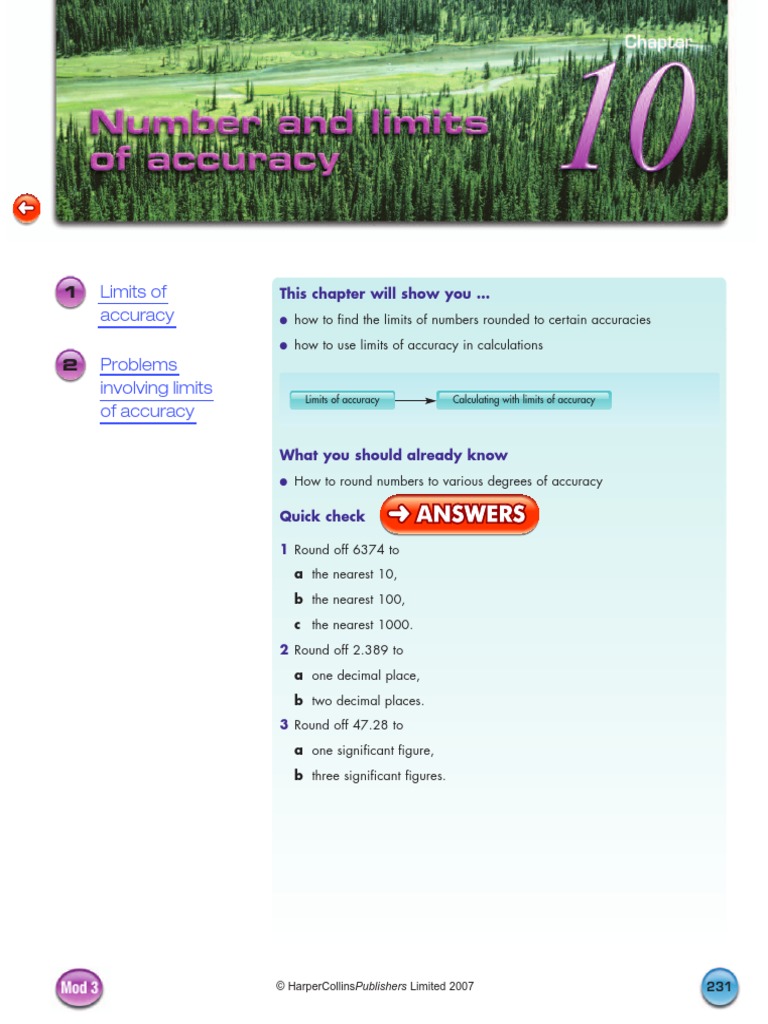 Limits of Accuracy: This Chapter Will Show You | PDF | Significant ...