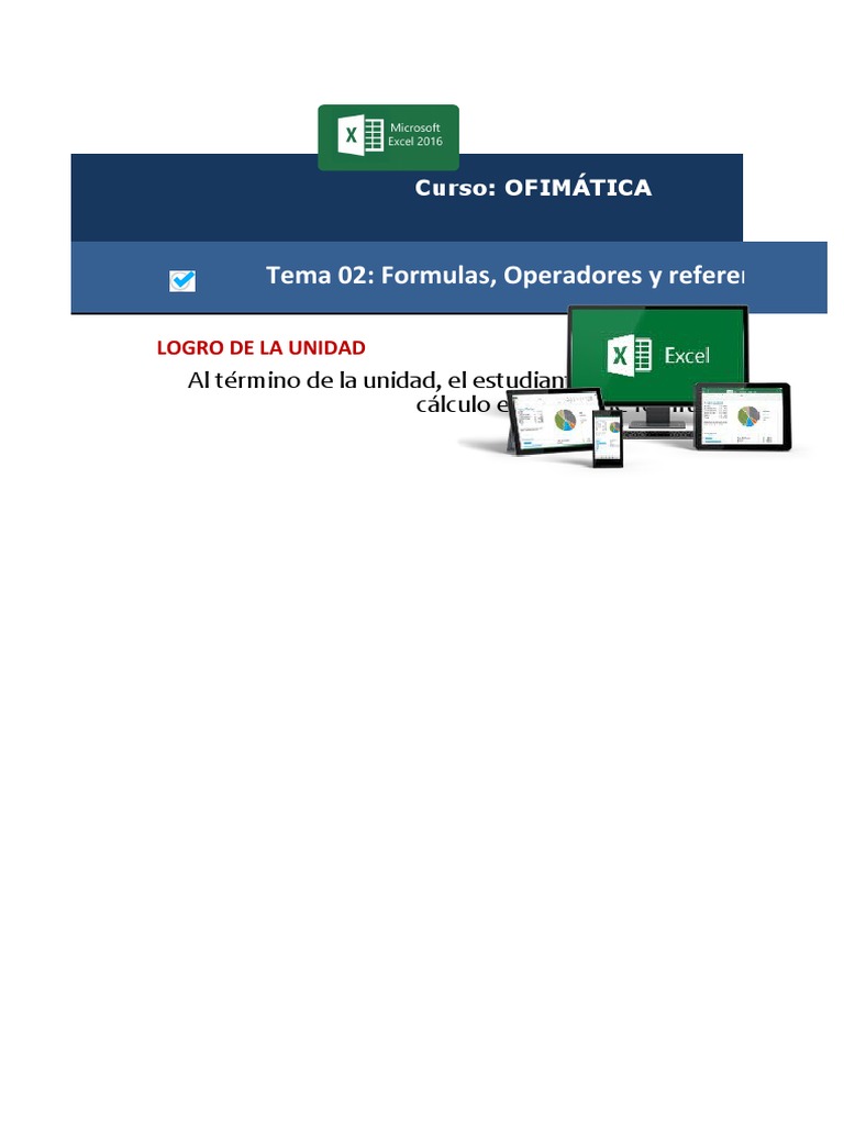 Tema02 - Ejercicio - Formulas Operadores y Referencias de Celdas | PDF ... Tema02 - Ejercicio - Formulas Operadores y Referencias de Celdas | PDF ...