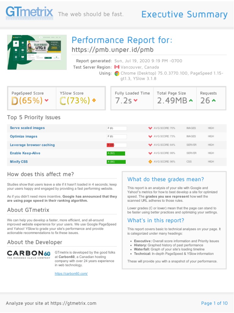 GTmetrix Report PMB - Unper.id 20200719T211933 SyRDvsnZ Full | PDF ...