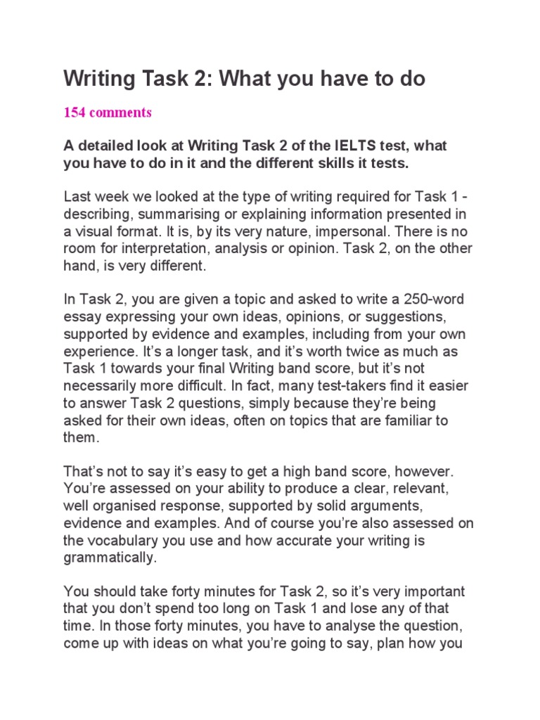 IELTS Writing Task 2 | PDF | Question | Essays