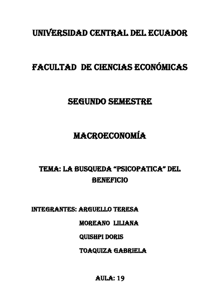 El Lucro Sucio | PDF | Beneficio (economía) | Mercado (economía)