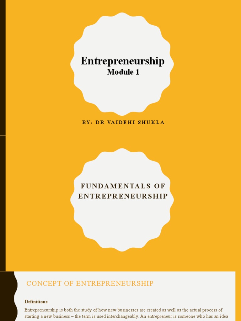 Entrepreneurship - MoD 1 | PDF | Limited Liability Partnership | Law