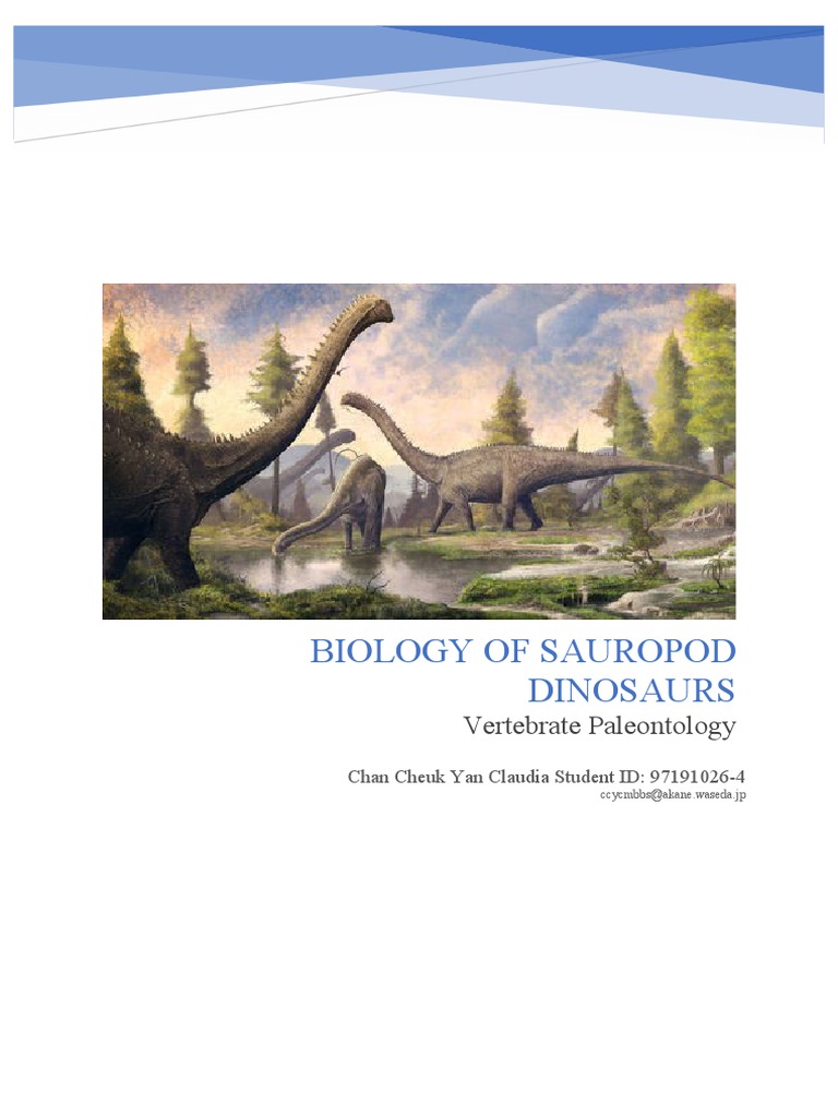 Biology of Sauropod Dinosaurs: Vertebrate Paleontology | PDF ...