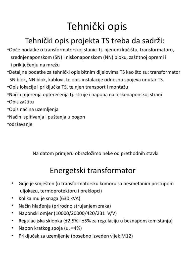 Tehnički Opis | PDF