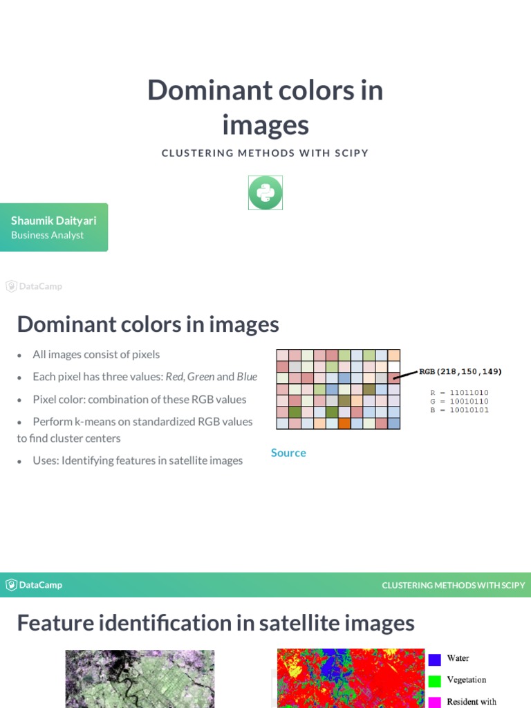 Dominant Colors in Images: Shaumik Daityari | PDF | Matrix (Mathematics ...