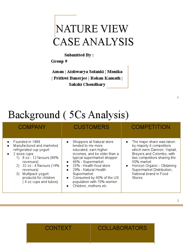 Nature View Case Analysis | PDF | Supermarket | Retail