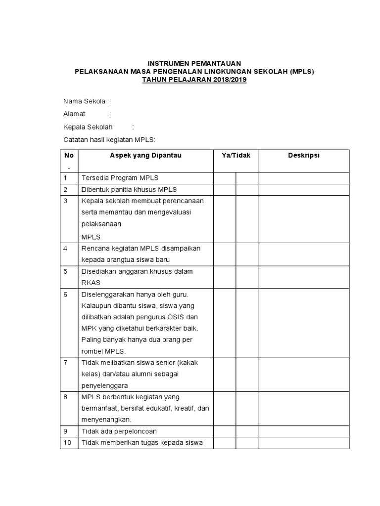 Instrumen Pemantauan MPLS | PDF