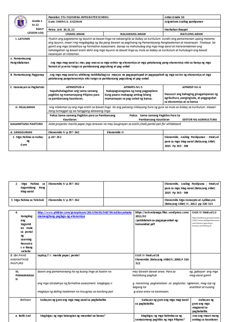 Ap9 DLL Q4 2ND Week | PDF