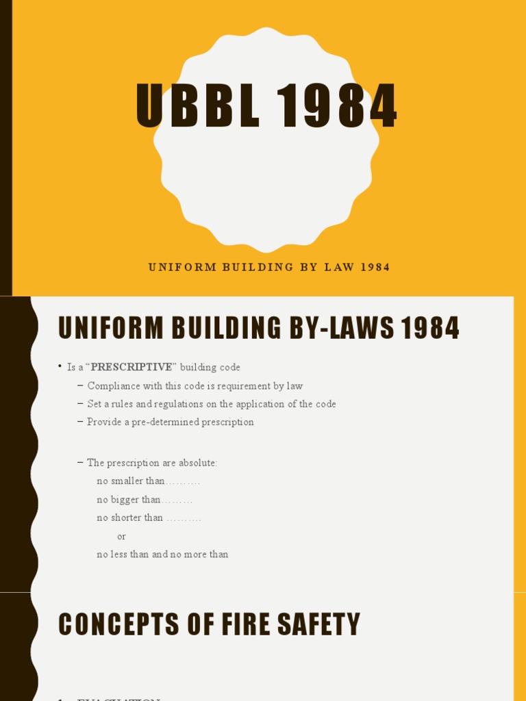 UBBL 1984: Uniform Building by Law 1984 | PDF | Fire Sprinkler System ...