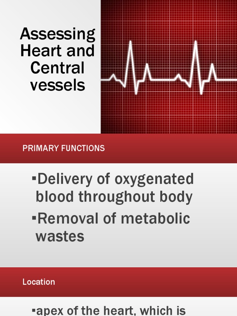 Heart and Central Vessel Assessment Guide | PDF | Heart Valve | Heart