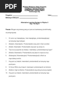 Lantay Pahambing Pasukdol Grade5 Worksheet | PDF