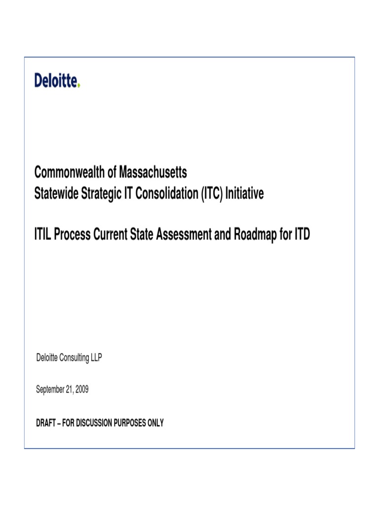 ITIL Process Maturity Assessment Roadmap | PDF | Itil | It Service ...