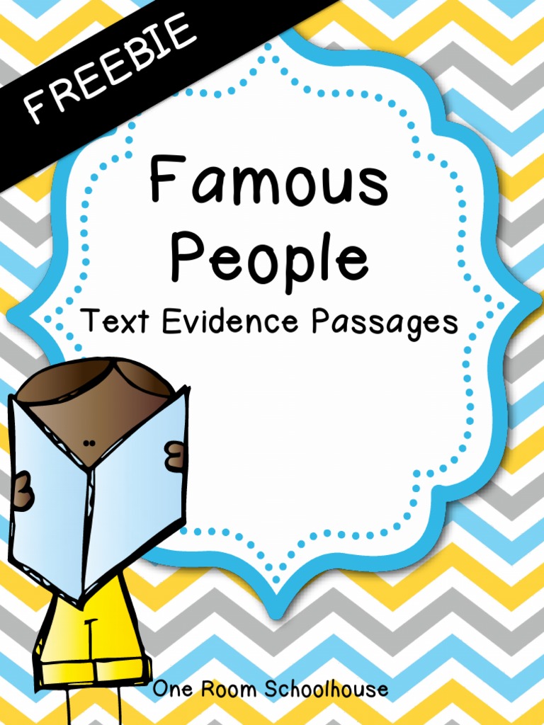 Famous People Biographies Close Reading Passages FREEBIE | PDF ...