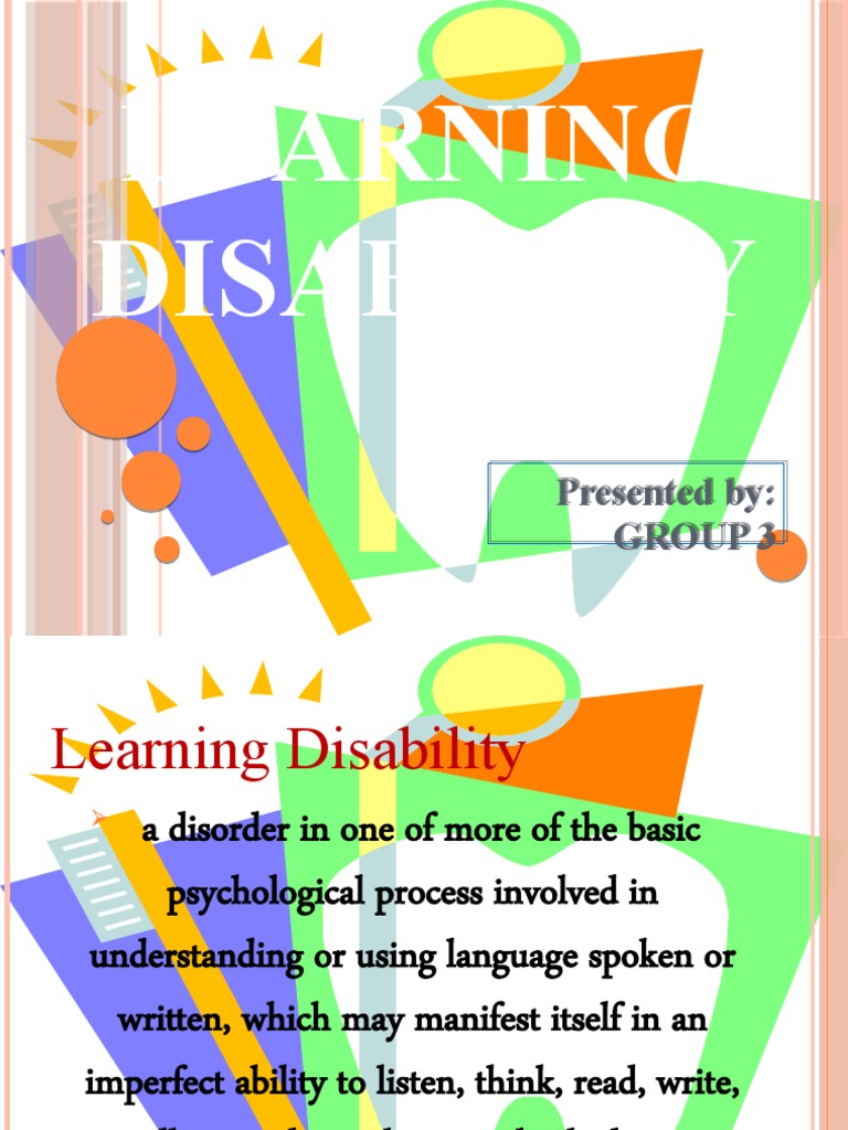 Presentation in Sped 117 | PDF | Learning Disability | Reading ...