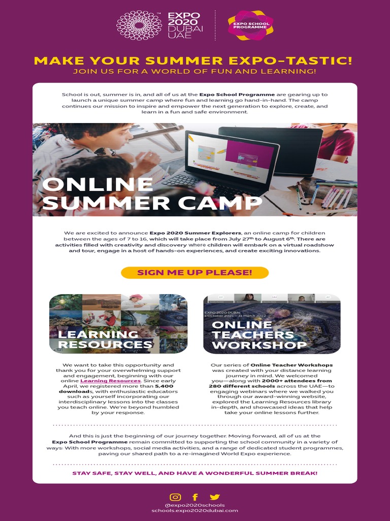 Expo School Programme | PDF | Communication | Learning