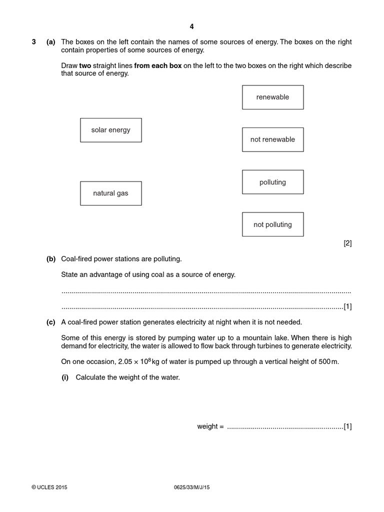 Pages From 0625 - s15 - QP - 33-03 | PDF | Power Station | Energy ...