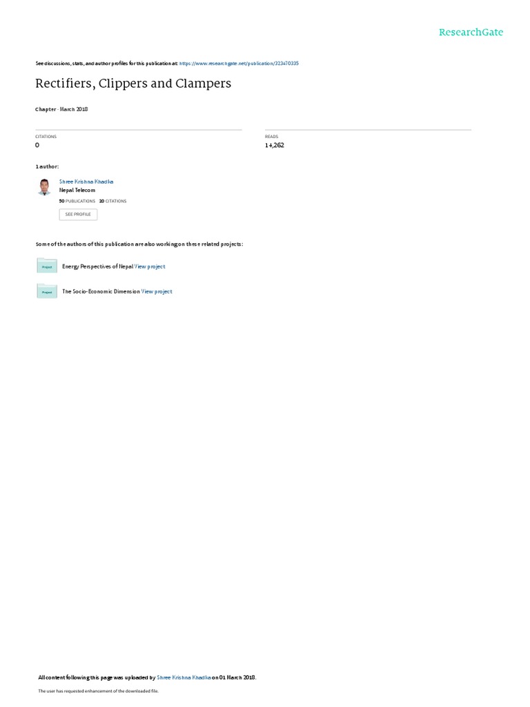 Rectifiers, Clippers & Clampers Guide | PDF | Rectifier | Inductor