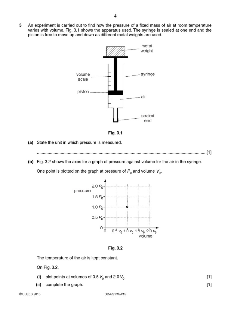 Pages From 5054 - s15 - QP - 21 - Ideal Gas | PDF | Gases | Mechanical ...