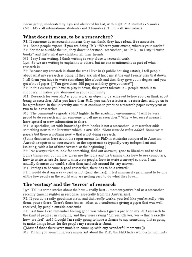 What Does It Mean, To Be A Researcher? | PDF