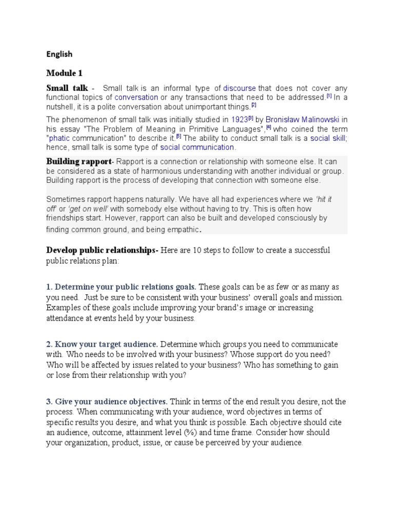 English Small Talk: Discourse Conversation 1923 Bronisław Malinowski ...