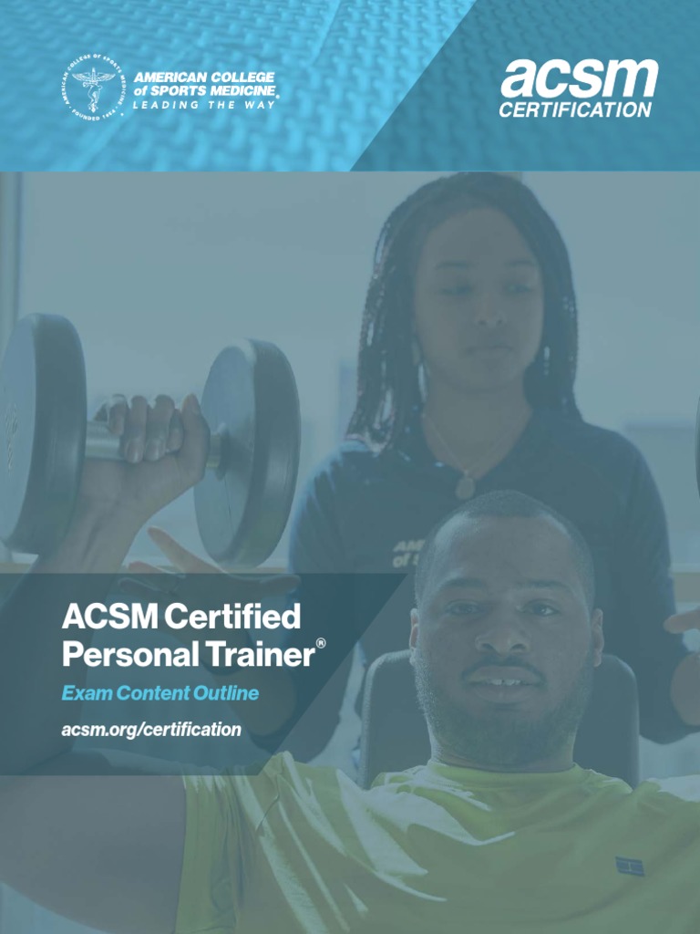 ACSM Certified Personal Trainer: Exam Content Outline | Download Free ...