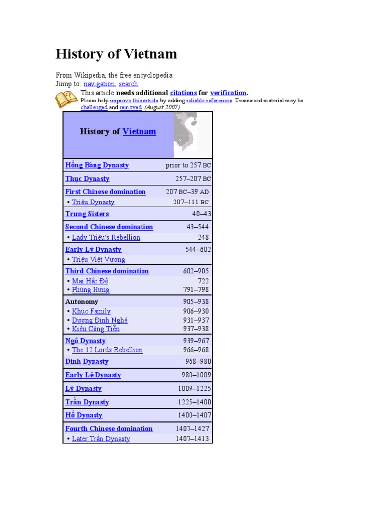 Overview of Vietnam's History | PDF | Vietnam | North Vietnam