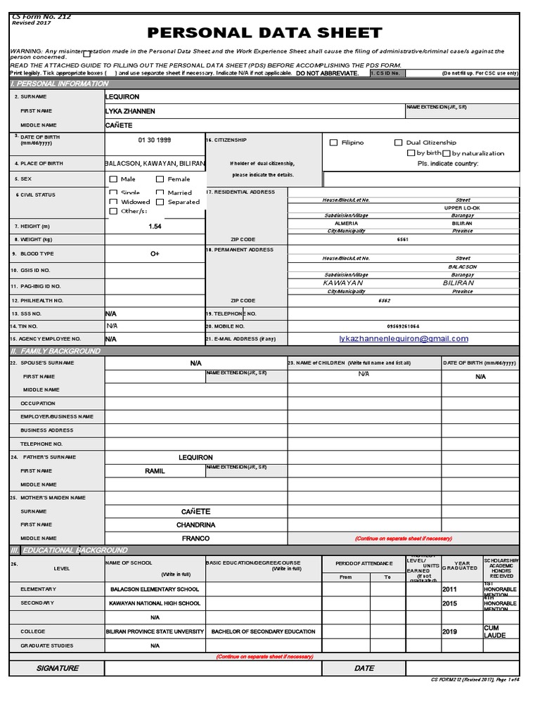 Personal Data Sheet | Download Free PDF | Crime & Violence | Crime Thriller