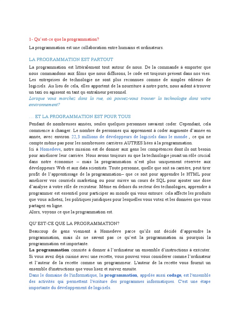 Programmation : Essentielle et Universelle | PDF | Structure de ...