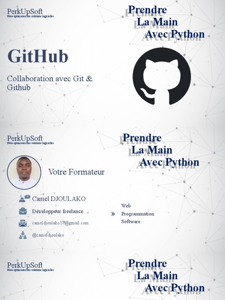 Git Et Github - Exposé Par Camel Djoulako | PDF | Python (Langage de programmation) | Logiciel
