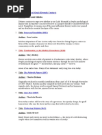 Top 100 English Novels List | PDF | Victorian Literature | Novels
