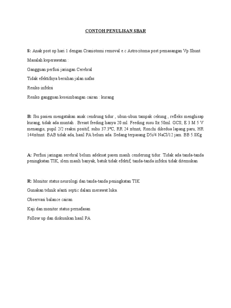 Contoh Penulisan Sbar | PDF