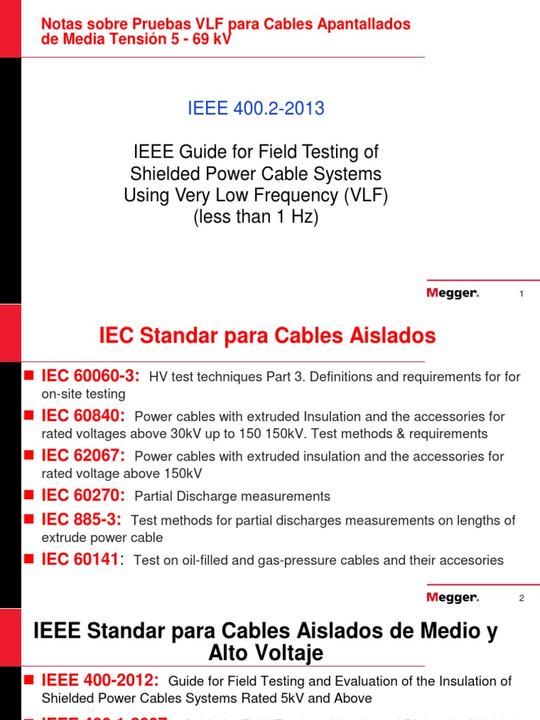 IEEE400.2 Presentacion Megger PDF | PDF | Aislador (Electricidad ...