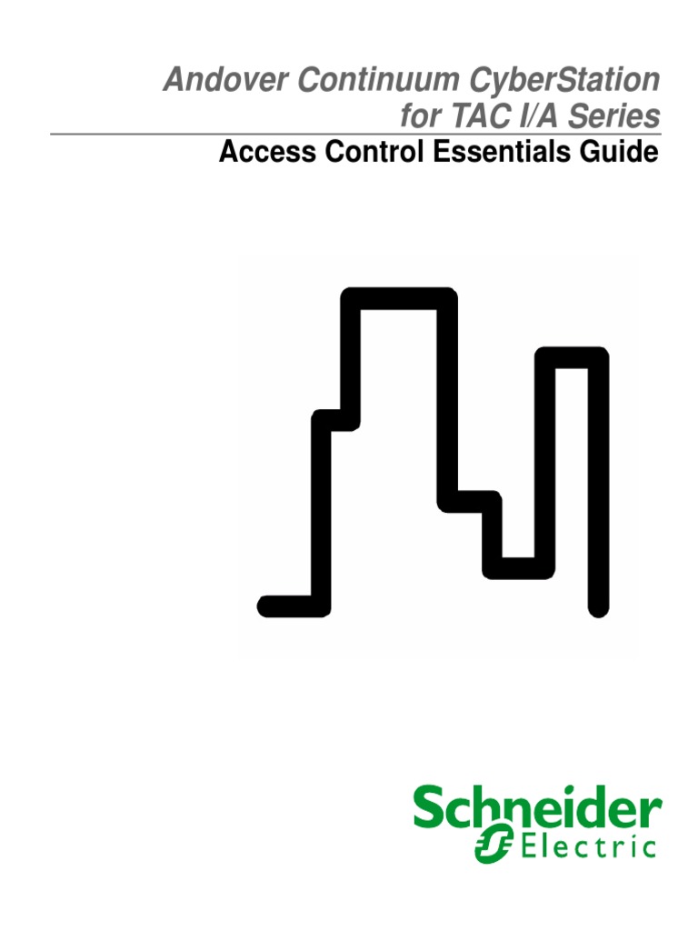 Andover Continuum Cyberstation For Tac I/A Series: Access Control ...