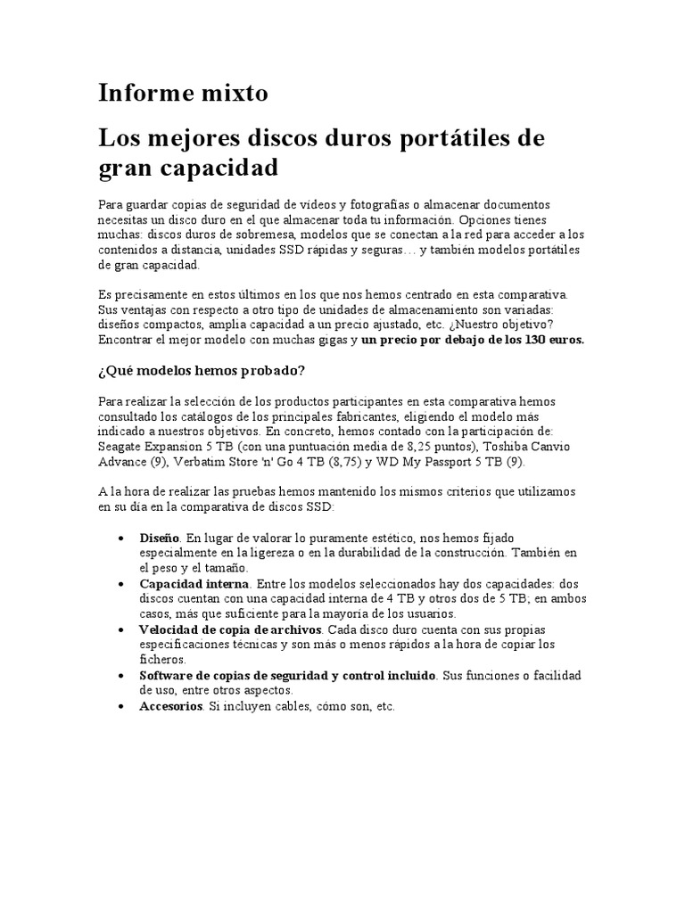 Informe Mixto | PDF