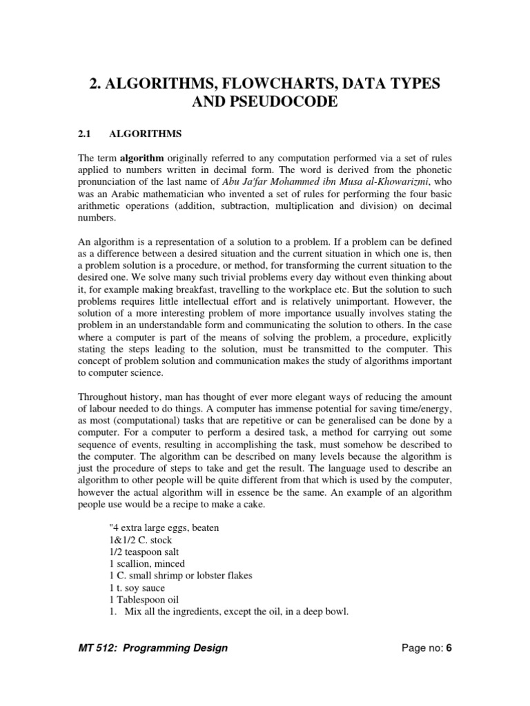 Algorithms, Flowcharts, Data Types and Pseudo Code | PDF | Algorithms ... Algorithms, Flowcharts, Data Types and Pseudo Code | PDF | Algorithms ...