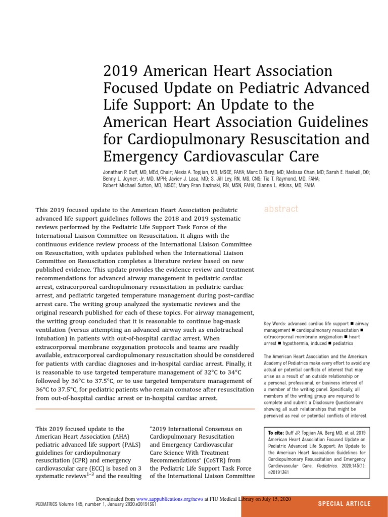 PALS Update | PDF | Cardiopulmonary Resuscitation | Cardiac Arrest