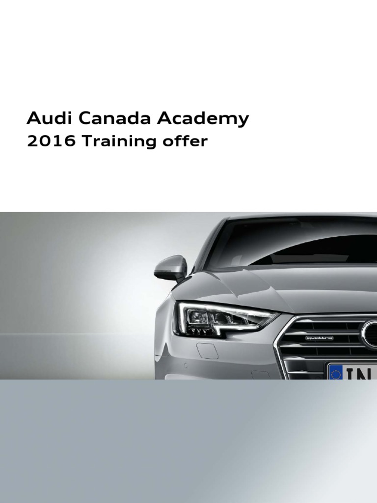 Audi 2016 Training Program Guide English | PDF | Audi | Educational ...