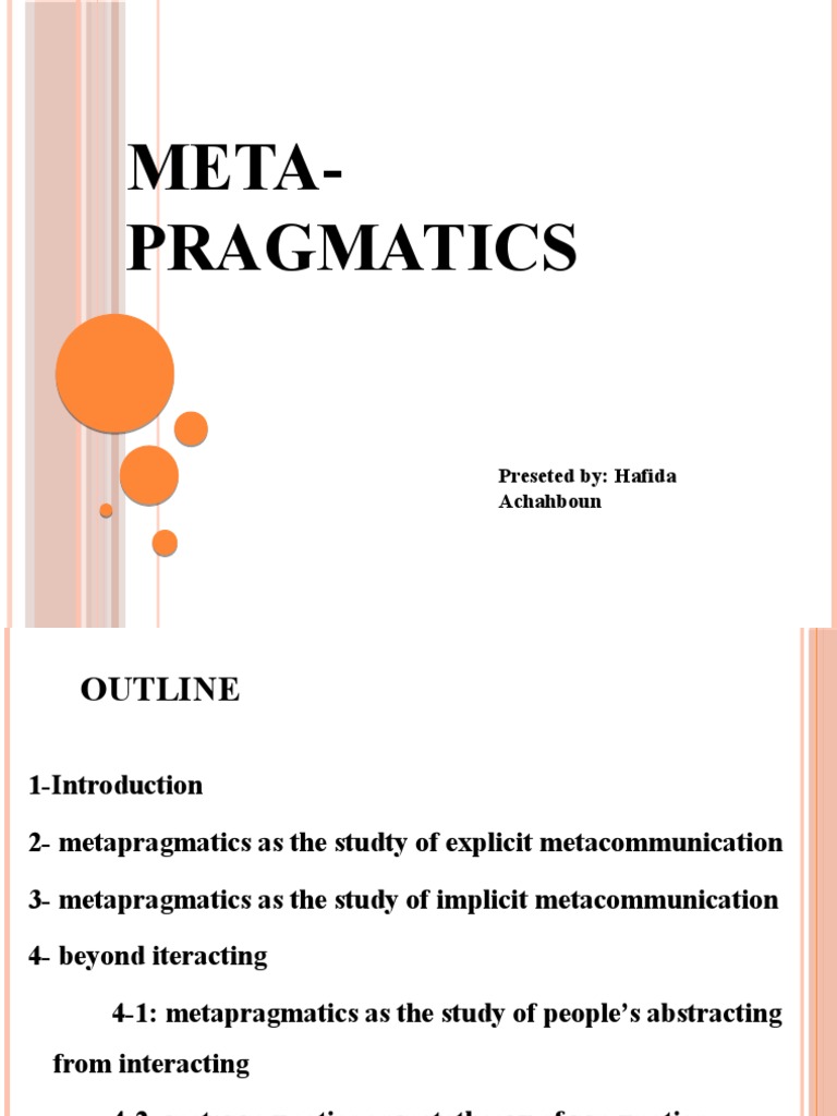 Understanding Metapragmatics: An Analysis of Explicit and Implicit ...