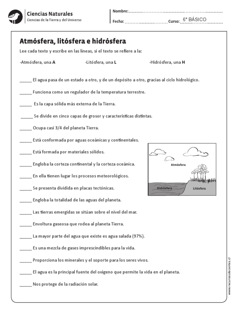 Capas de La Tierra 6° Basico | PDF