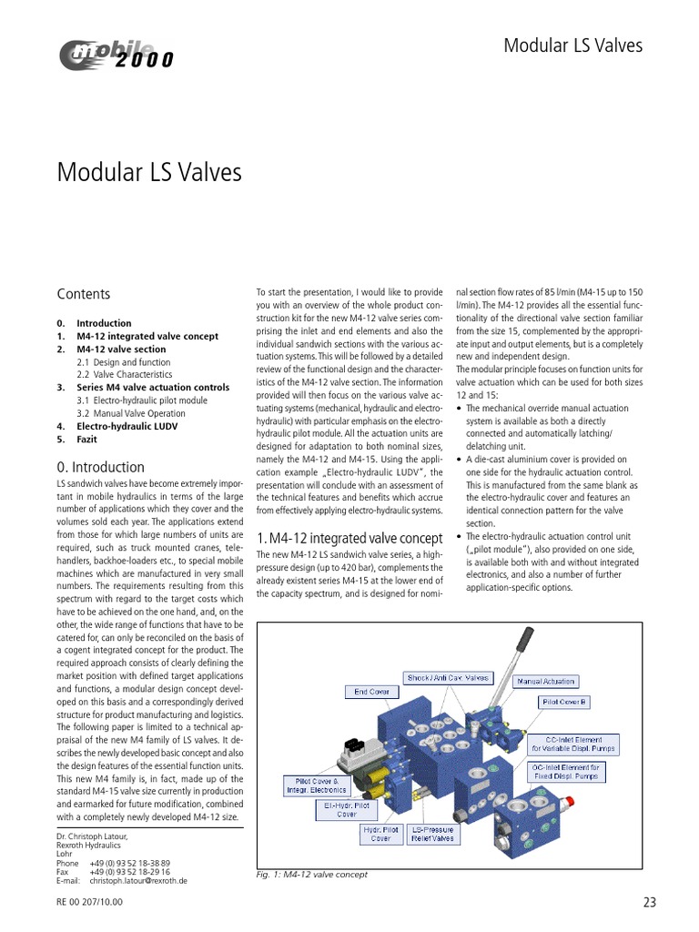 An Overview of the Modular Design and Functionality of Bosch Rexroth's New M4-12 Series Sandwich ...