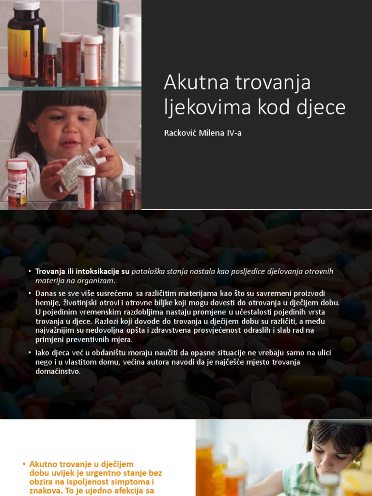 Akutno Trovanje Ljekovima Kod Djece | PDF