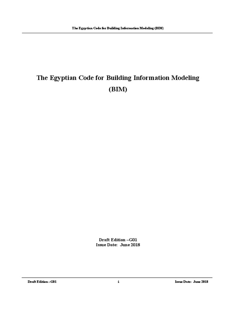 Egyptian BIM Code Draft PDF | PDF | Building Information Modeling ...