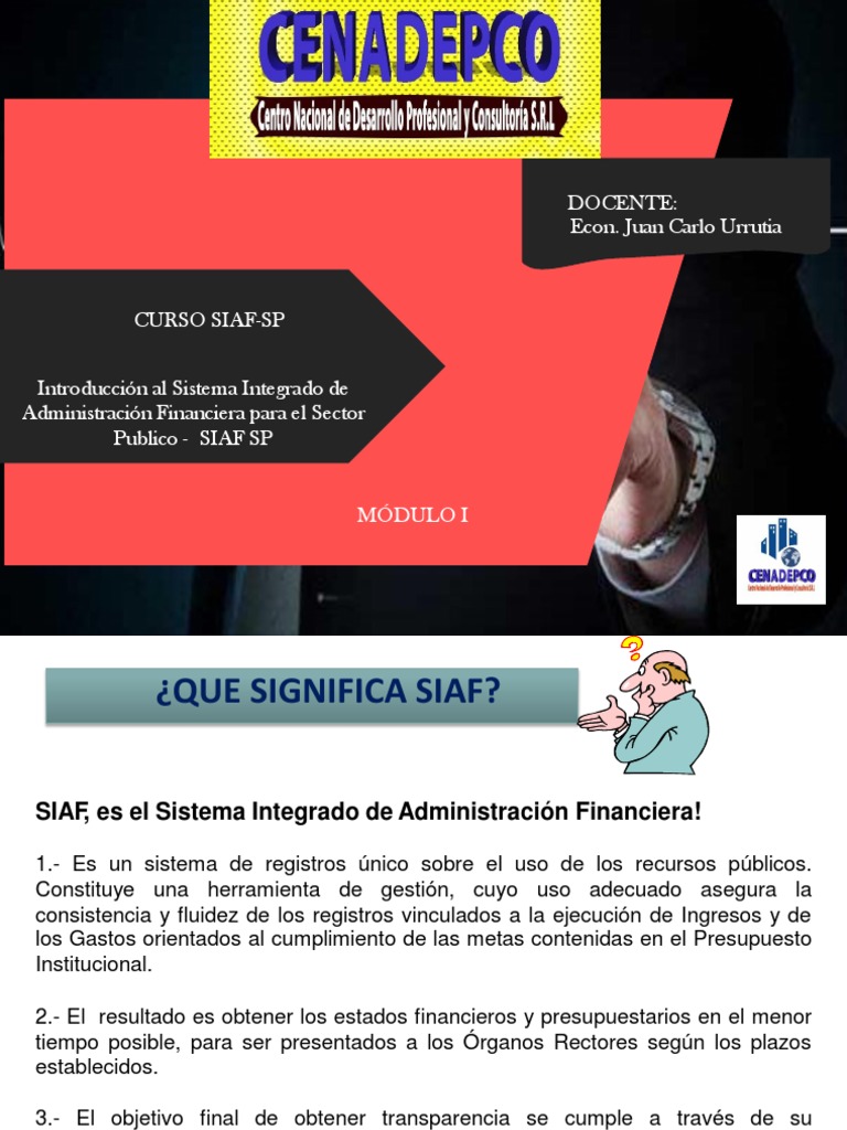 Modulo I - Introducción Al Siaf - RP | PDF | Devengo | Presupuesto