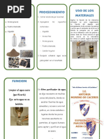 TRIPTICO - Filtro Purificador de Agua Casero-JORGE BASADRE 2019 | PDF | Botella | Agua