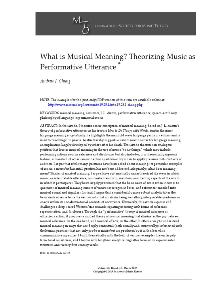Theorizing Musical Meaning | PDF | Philosophy Of Language | Theory
