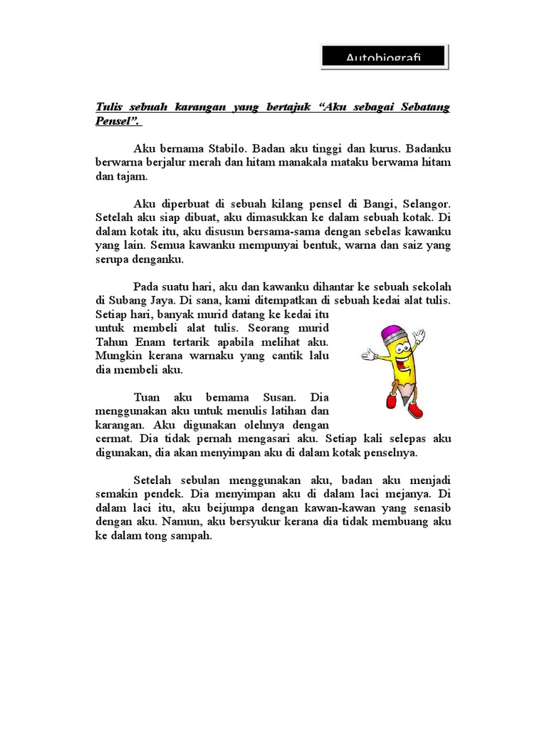 Aku Sebatang Pensel Pdf