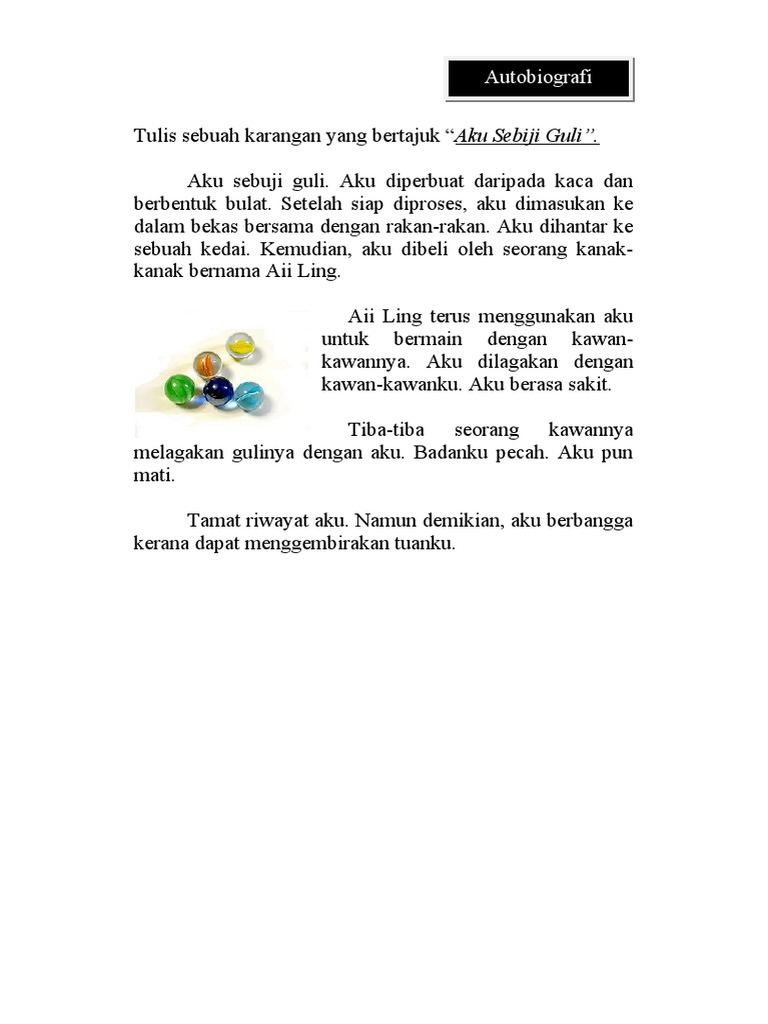 Aku Sebiji Guli | PDF