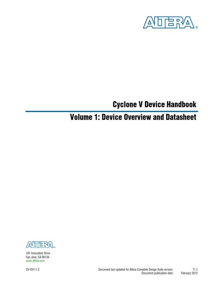Cyclone V Device Handbook Device Overview and Datasheet | PDF | Field Programmable Gate Array ...