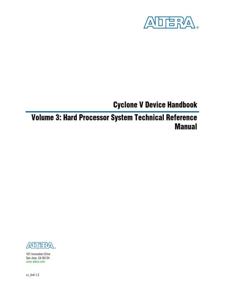 Cyclone V Device Handbook Volume 3 Hard Processor System Technical Reference Manual PDF | PDF ...