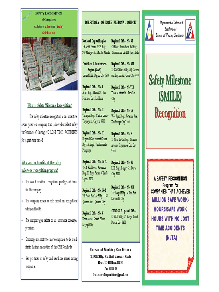 Safety Milestone (Smile) Recognition | PDF | Occupational Safety And ...